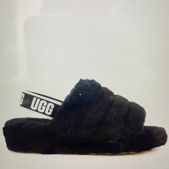 UGG | Shoes | Ugg Womens Black Fluff Yeah Slide Slipper Nwot | Poshmark